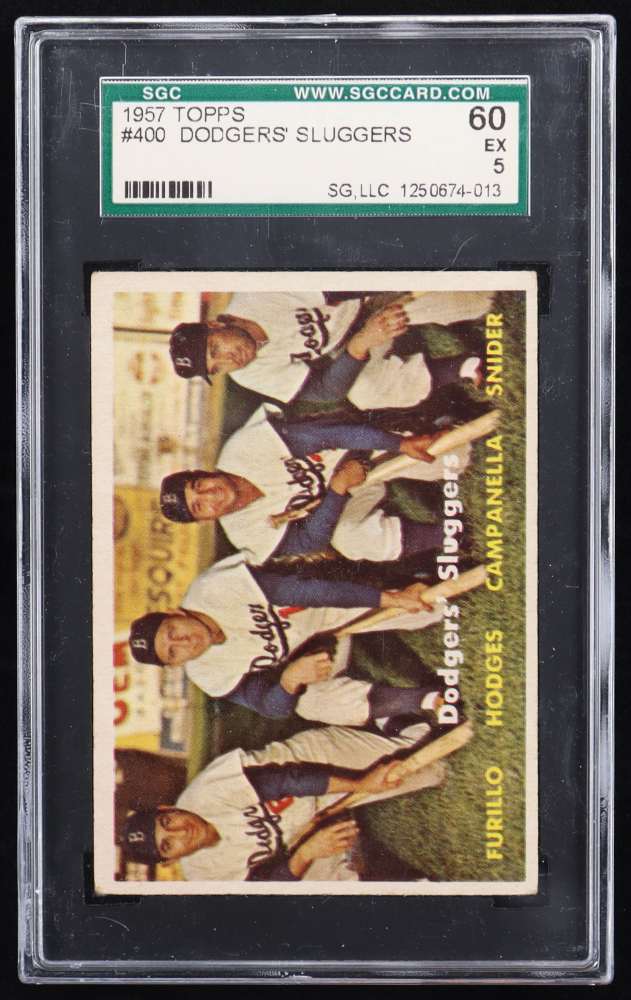 Carl Furillo / Gil Hodges / Roy Campanella / Duke Snider 1957 Topps ...