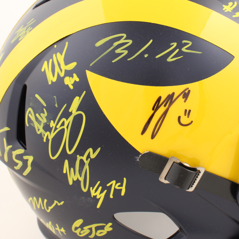 2023 Michigan Wolverines Full-Size Speed Helmet Team-Signed by (19 ...