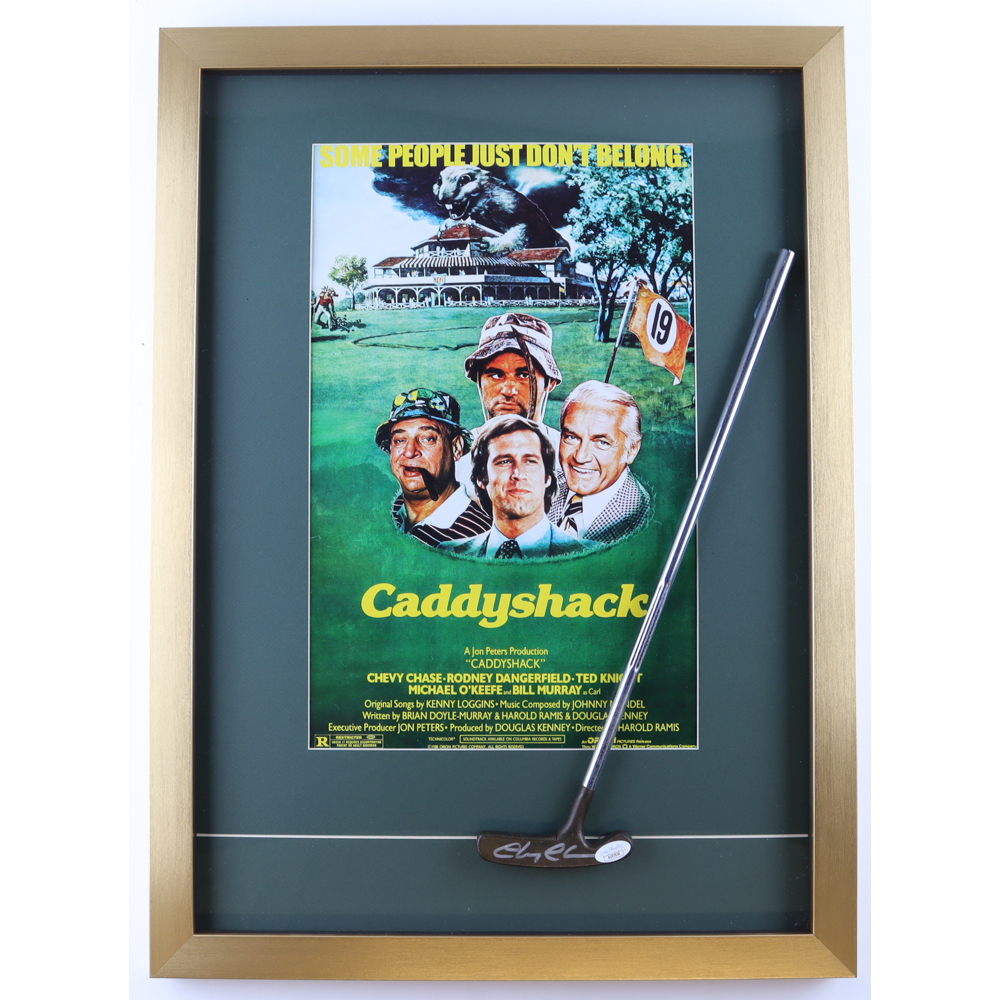 Chevy Chase Signed "Caddyshack" Custom Framed Putter Display With ...