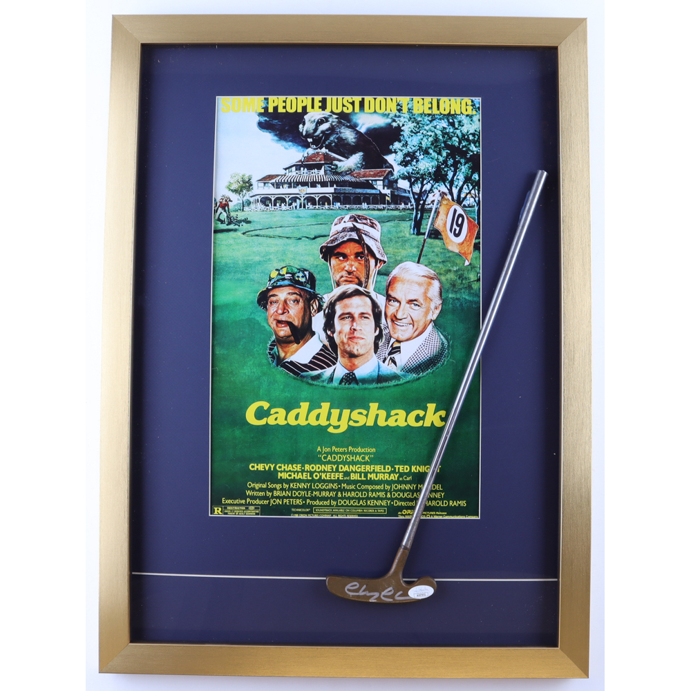 Chevy Chase Signed "Caddyshack" Custom Framed Putter Display With ...