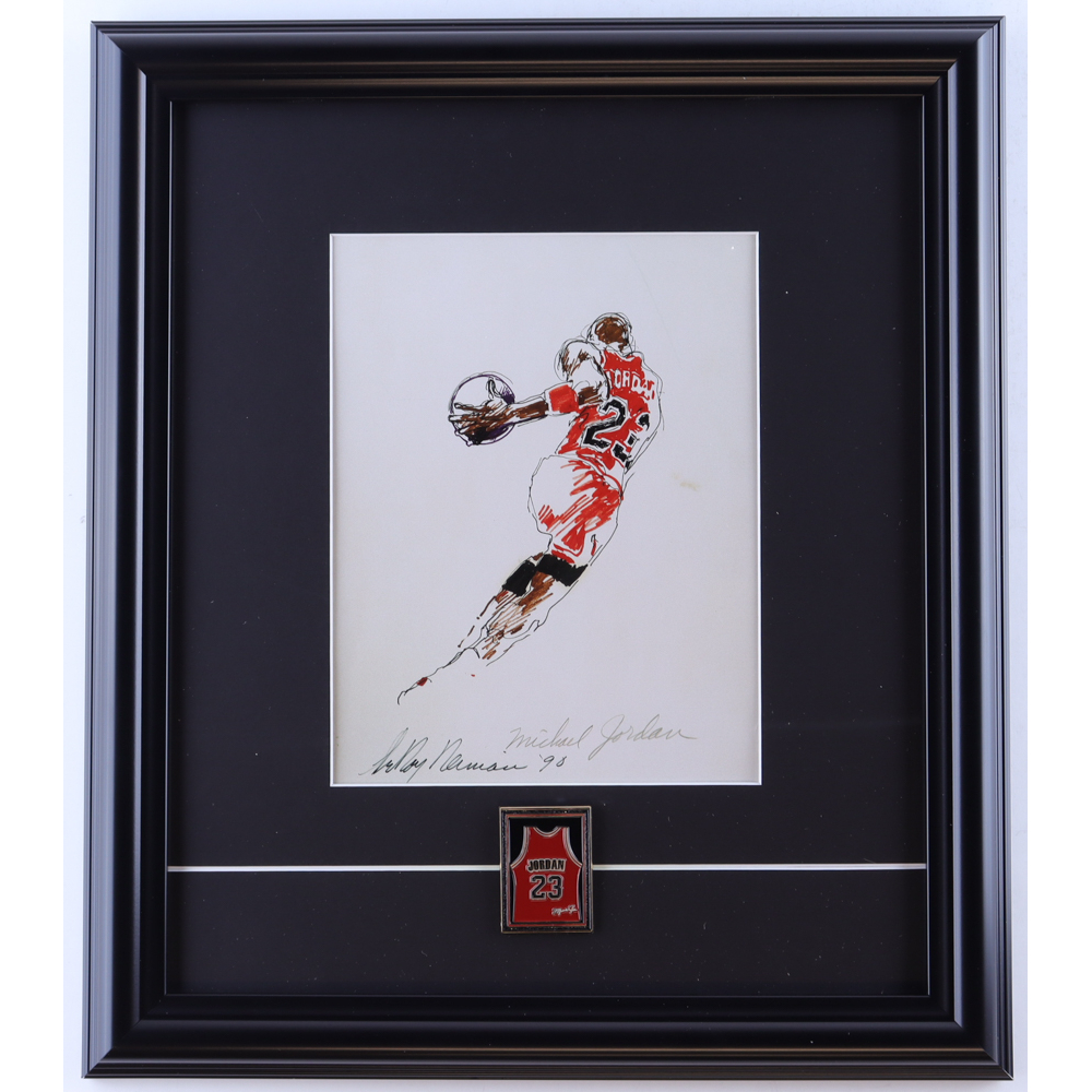 LeRoy Neiman "Michael Jordan" Custom Framed Print Display with #23 ...
