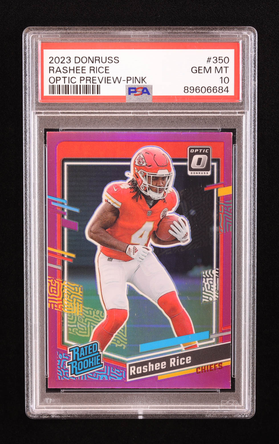 Rashee Rice 2023 Donruss Optic Rated Rookies Preview Pink #350 RC (PSA 10) | Pristine Auction