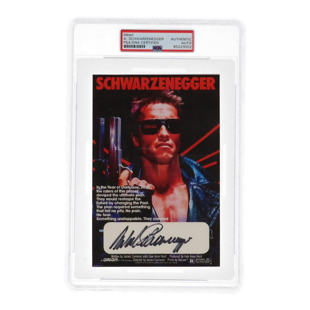 Arnold Schwarzenegger Signed "The Terminator" 5x7 Print (PSA ...