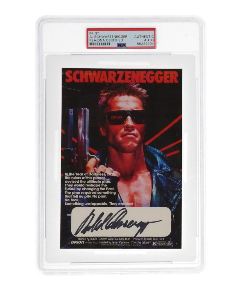 Arnold Schwarzenegger Signed "The Terminator" 5x7 Print (PSA ...