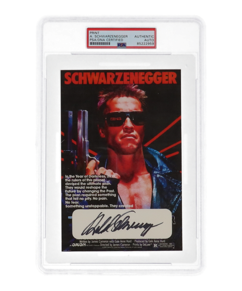 Arnold Schwarzenegger Signed "The Terminator" 5x7 Print (PSA ...