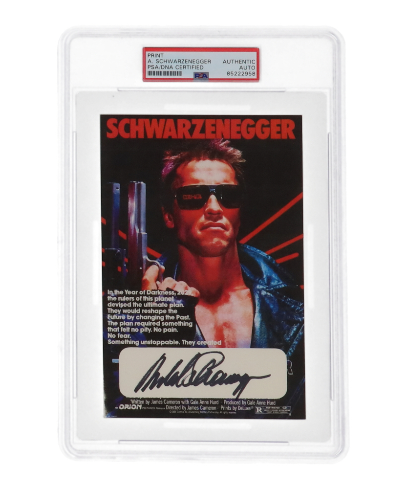 Arnold Schwarzenegger Signed "The Terminator" 5x7 Print (PSA ...