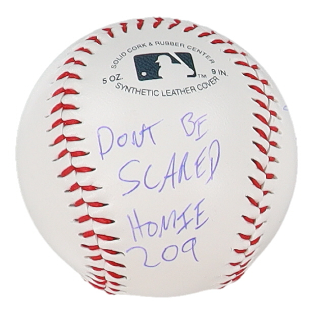 Nick Diaz Signed OL Baseball Inscribed "Don't Be Scared Homie" & "209 ...