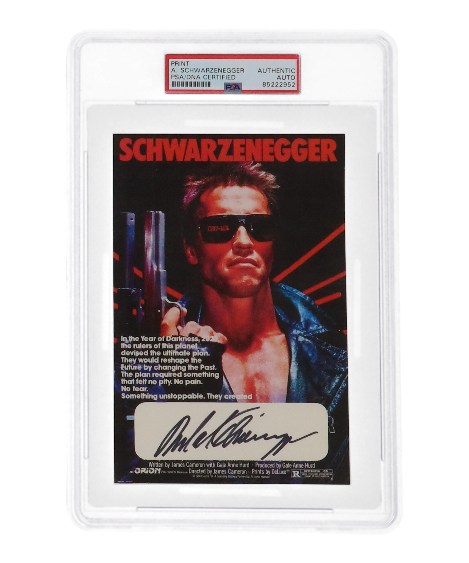 Arnold Schwarzenegger Signed "The Terminator" 5x7 Print (PSA ...