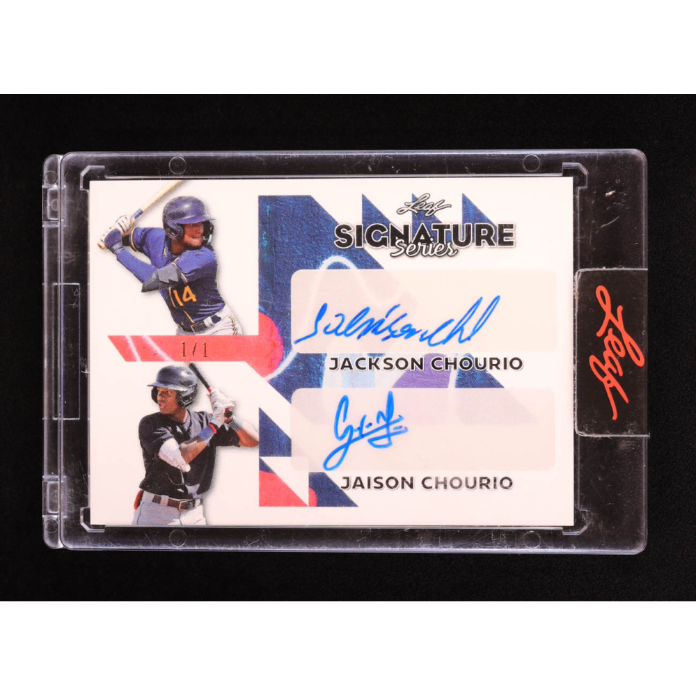 Jackson Chourio / Jaison Chourio 2023 Leaf Signature Series Dual ...