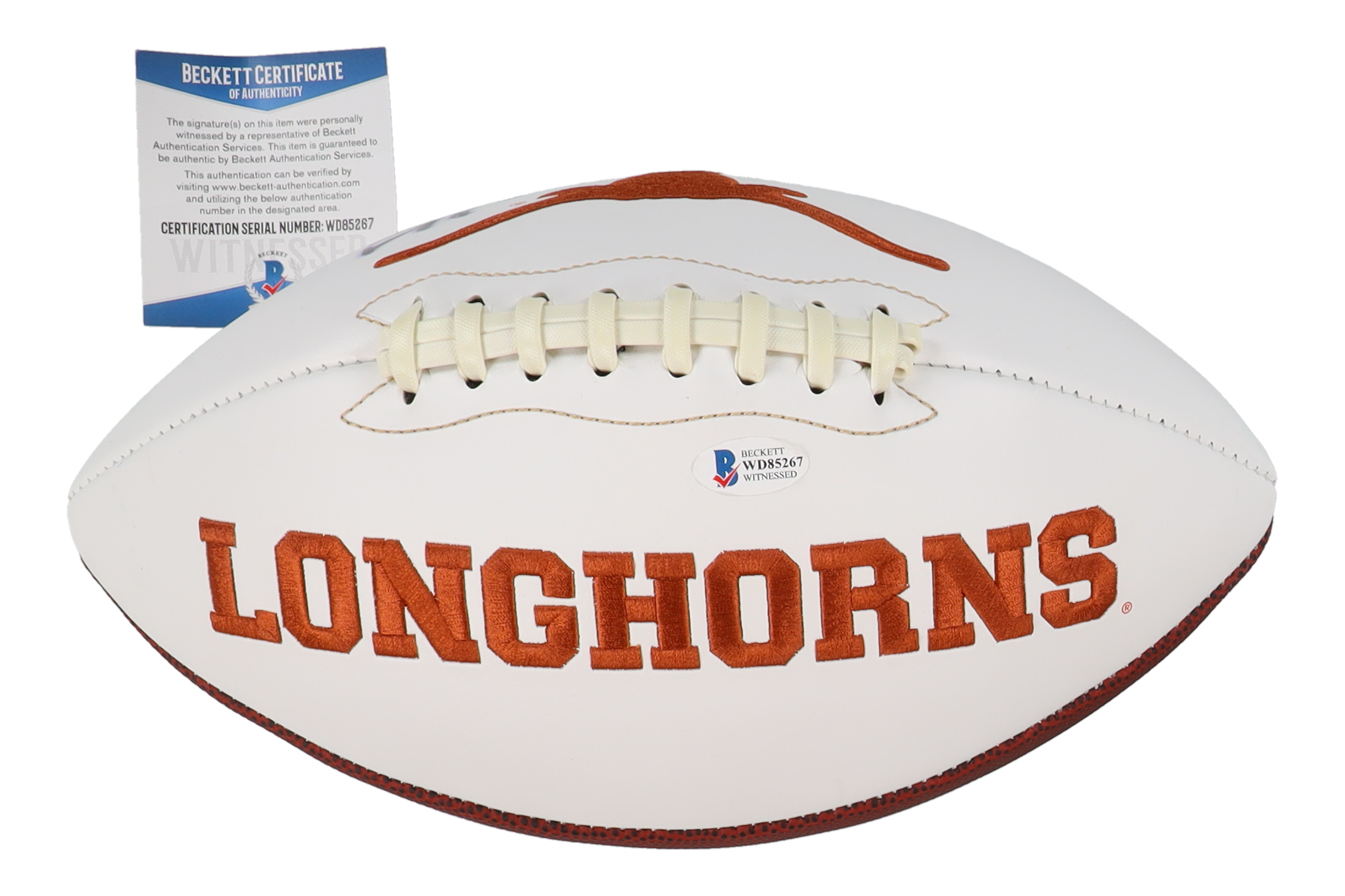 Earl Campbell Signed Texas Longhorns Logo Football (Beckett) | Pristine ...