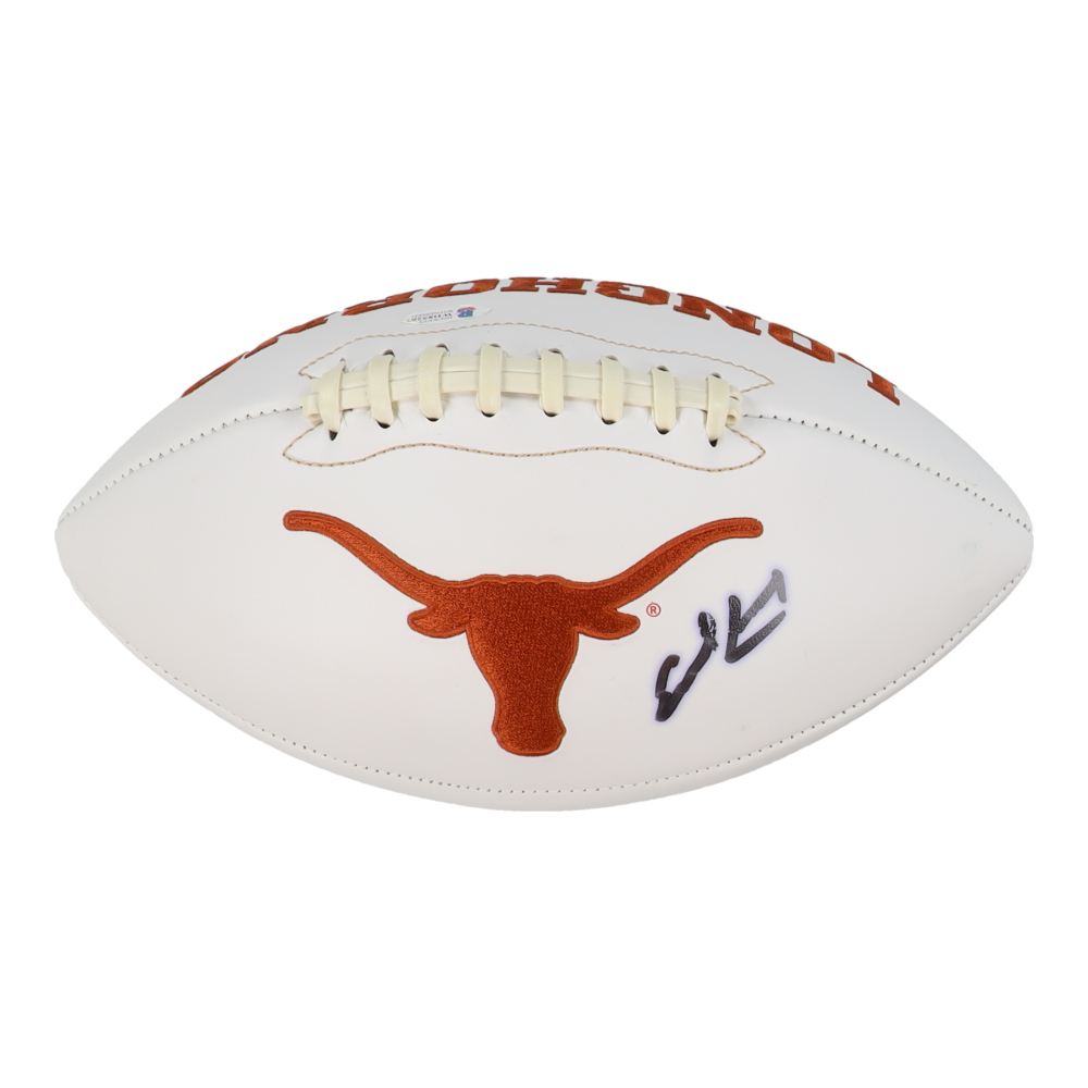 Earl Campbell Signed Texas Longhorns Logo Football (Beckett) | Pristine ...