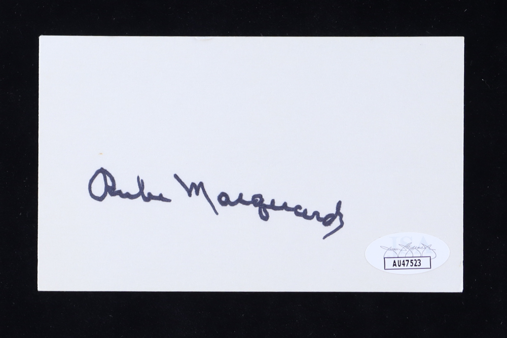 Rube Marquard Signed 3x5 Cut (JSA) | Pristine Auction