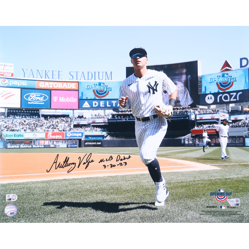 Anthony Volpe Signed Yankees 16x20 Photo Inscribed "MLB Debut 3-30-23" (Fanatics & MLB ...