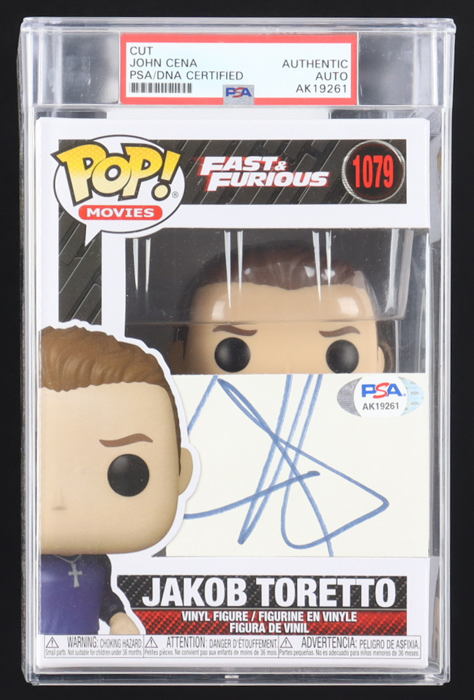 John Cena Signed Cut with "Fast & Furious" #1079 Jakob Toretto Funko ...