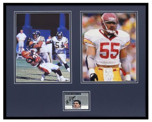 Junior Seau Signed Chargers Custom Framed 1991 Pro Line Portraits #222 ...