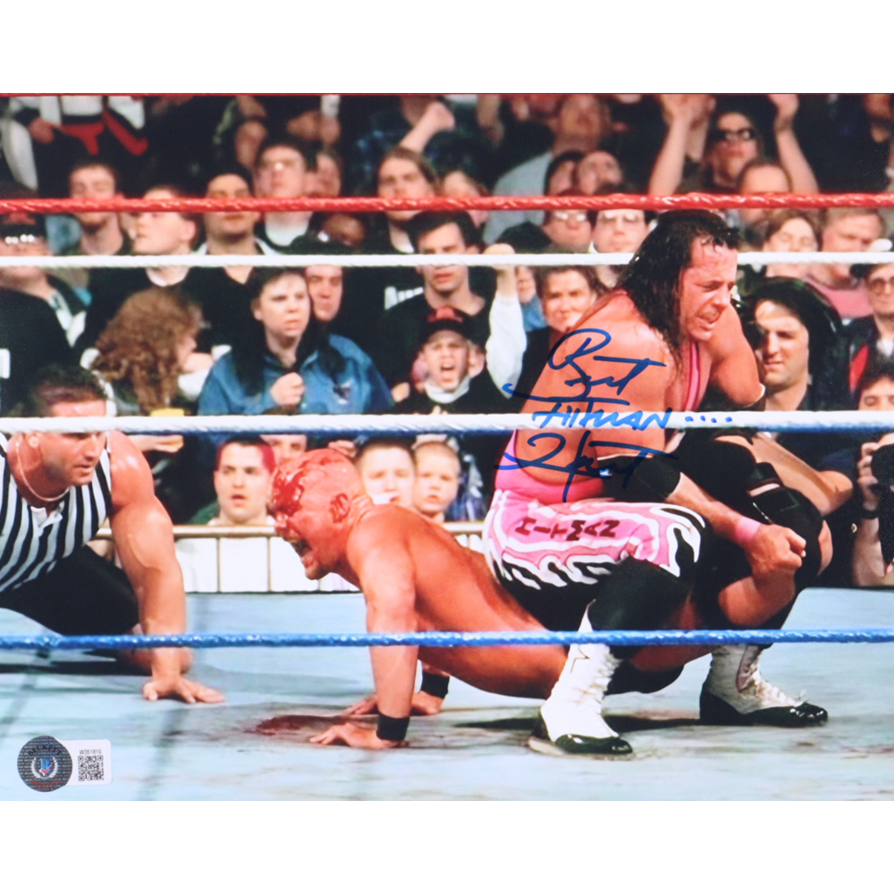 Brett "Hitman" Hart Signed WWE 8x10 Photo (Beckett) | Pristine Auction