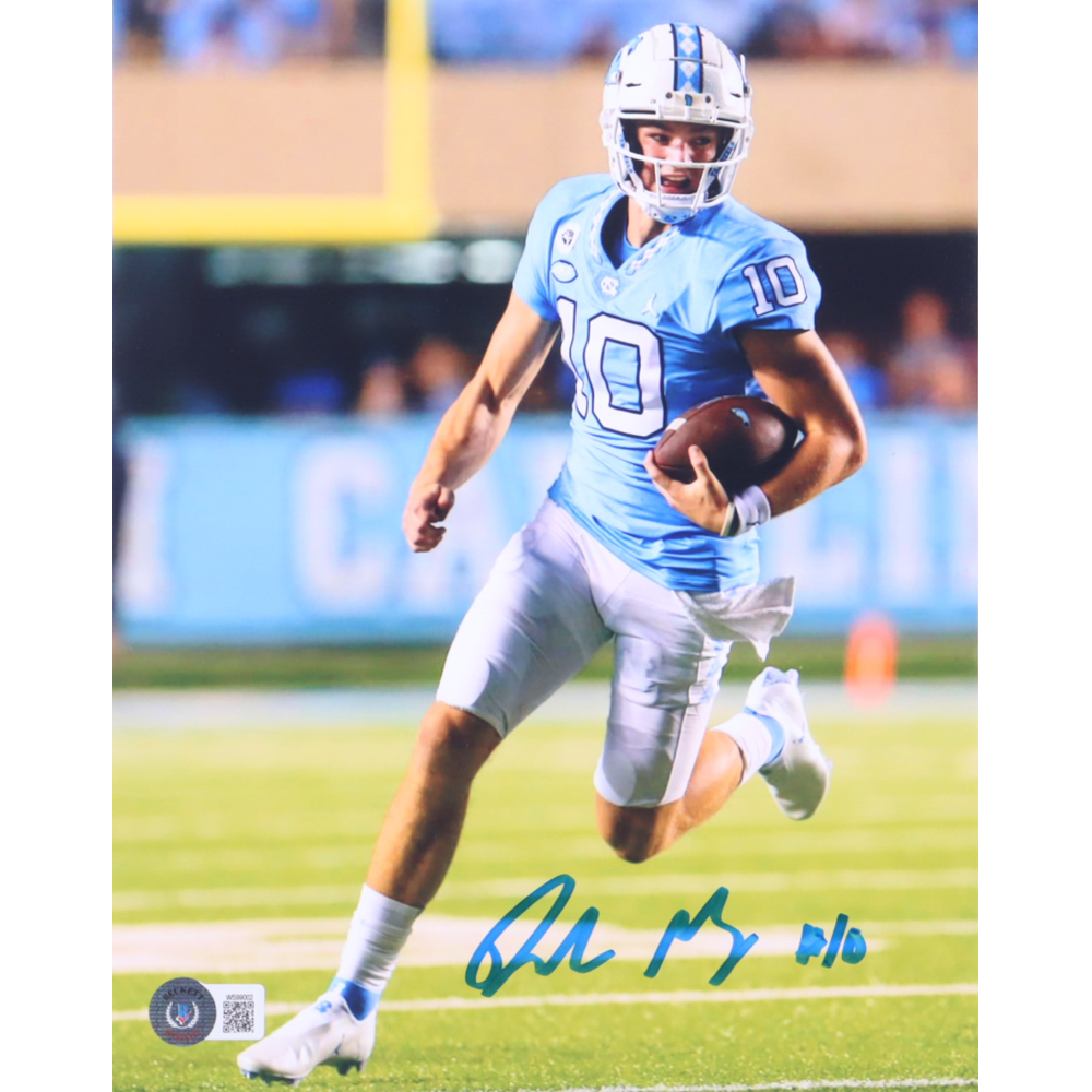 Drake Maye Signed North Carolina Tar Heels 8x10 Photo (Beckett ...