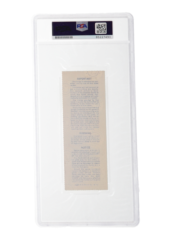 1977 Yankees World Series Ticket Signed By Reggie Jackon, Craig Nettles ...