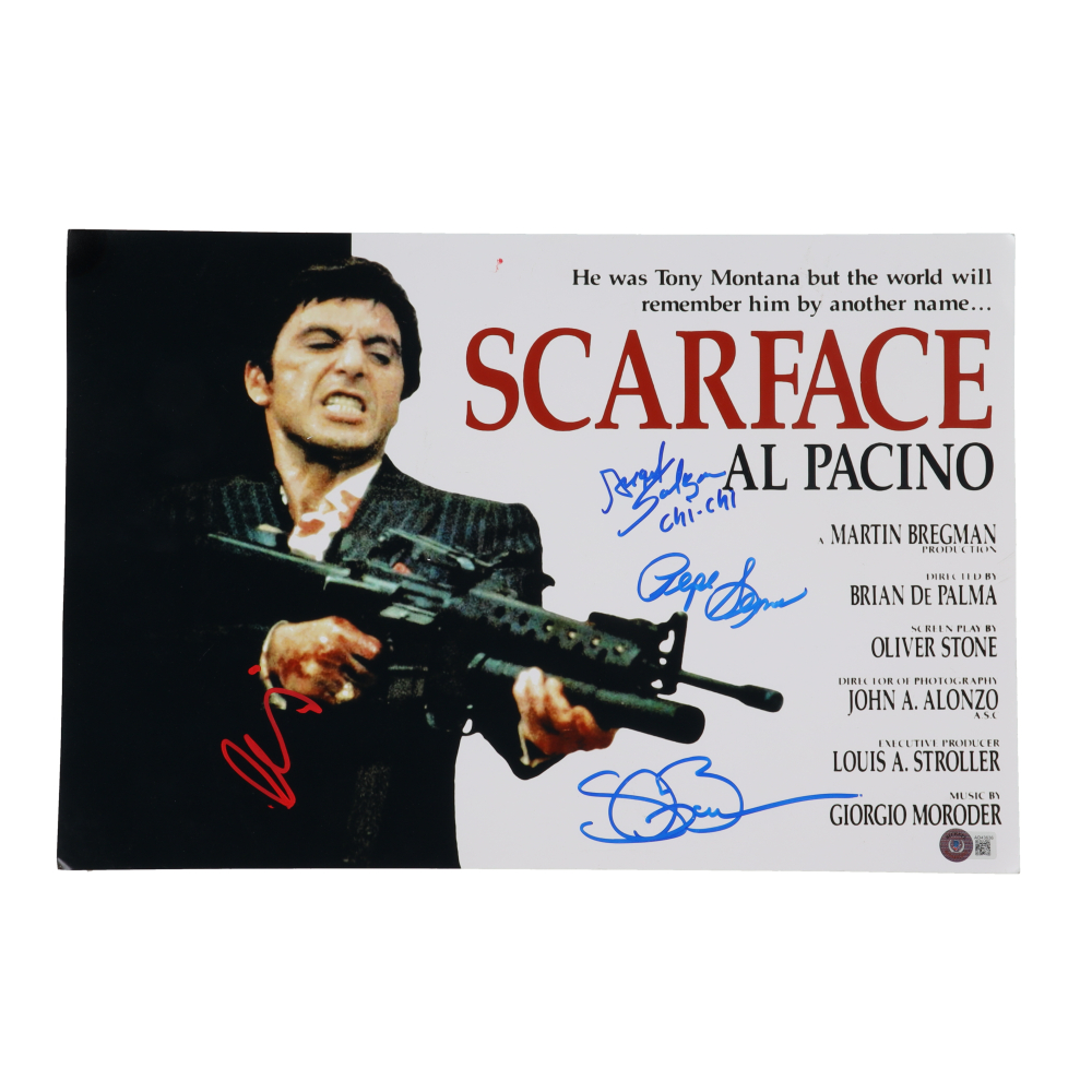Pepe Serna, Angel Salazar & Steven Bauer Signed "Scarface" 12x18 Photo ...
