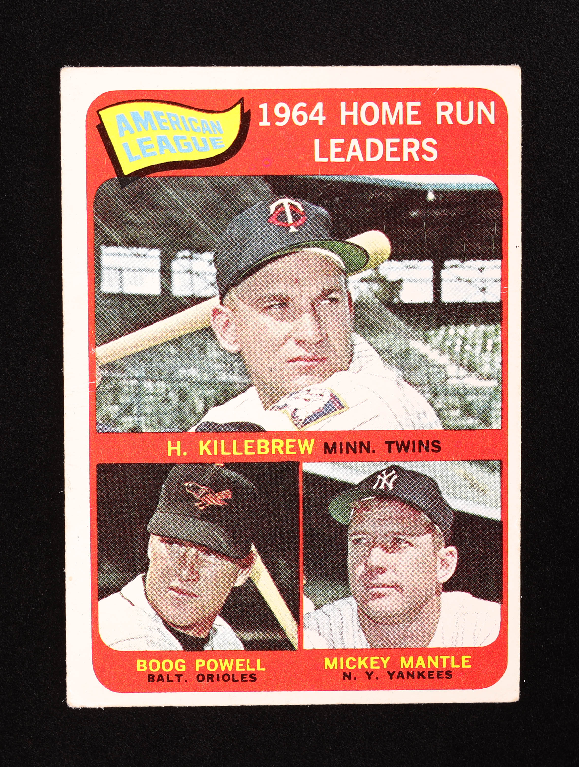 Harmon Killebrew / Mickey Mantle / Boog Powell 1965 Topps #3 AL Home ...