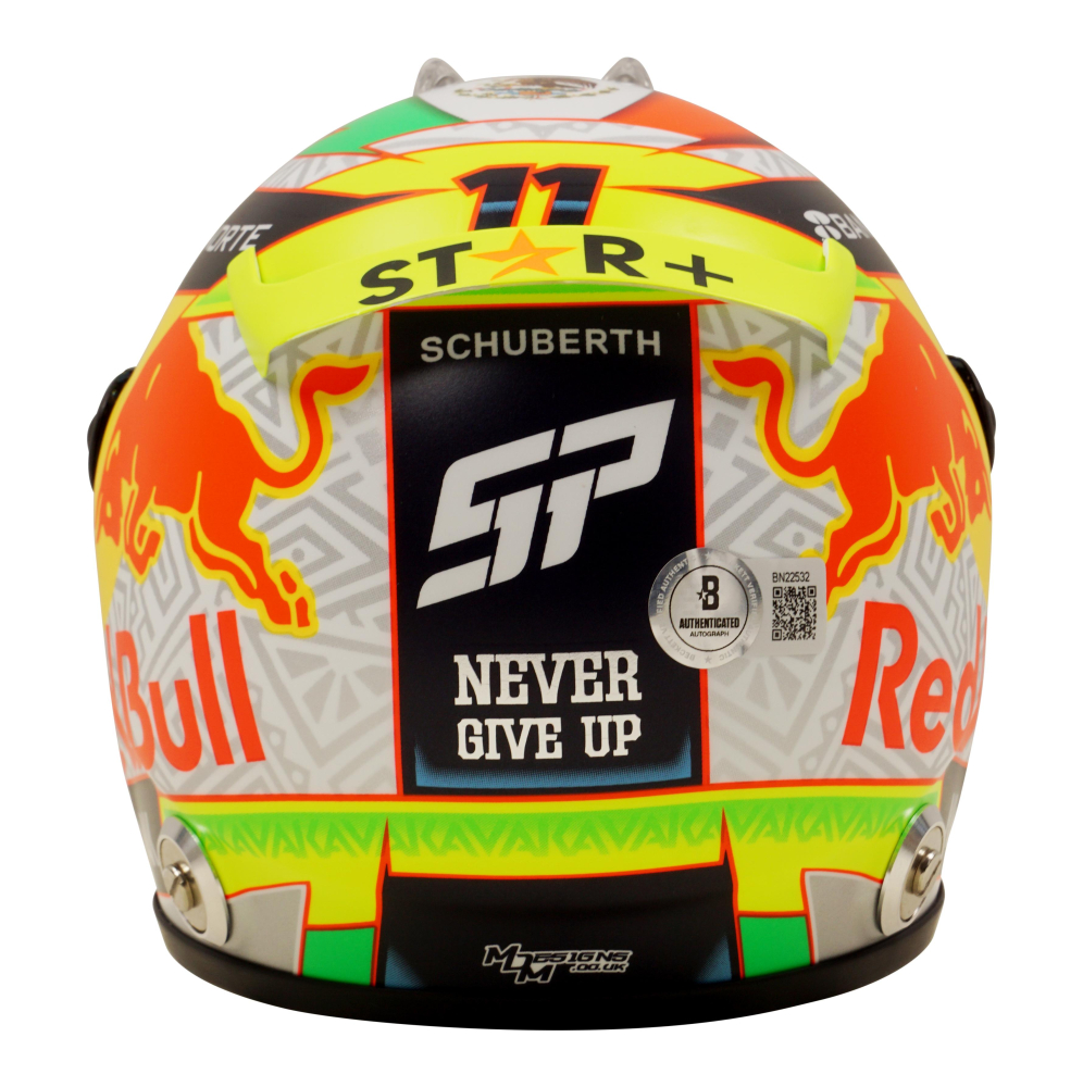 Sergio Perez Signed Red Bull 2023 1:2 Scale Racing Mini Helmet (Beckett ...