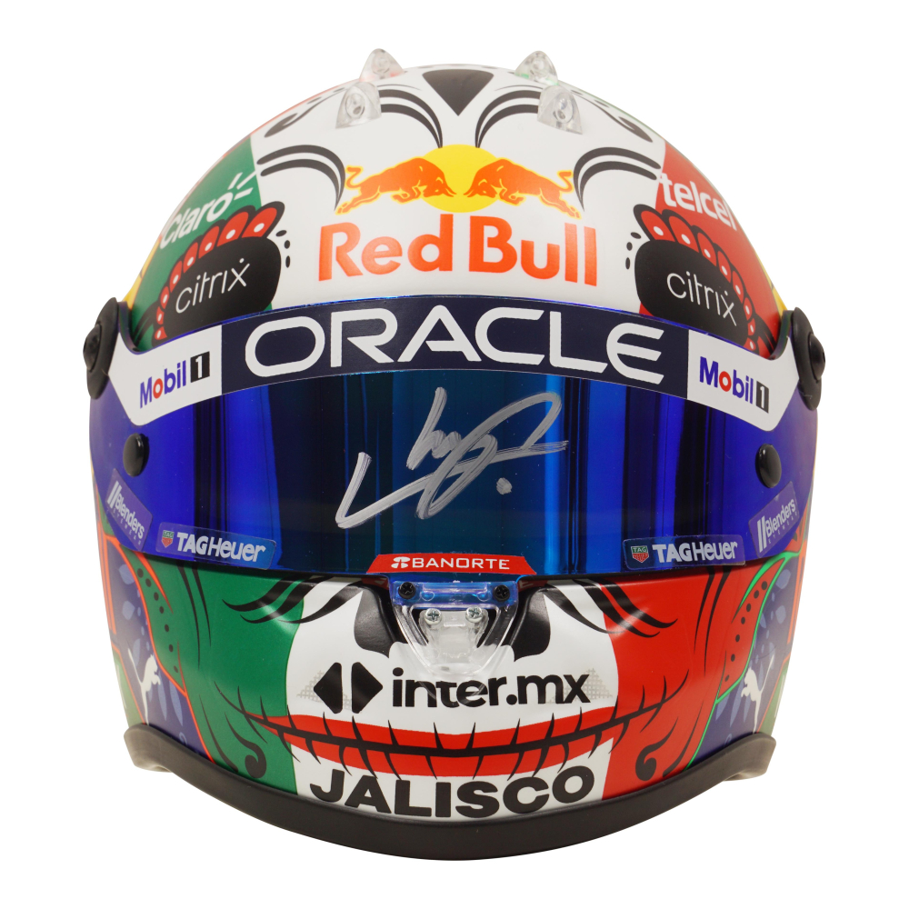 Sergio Perez Signed Mexico 2022 1:2 Scale Racing Mini Helmet (Beckett ...