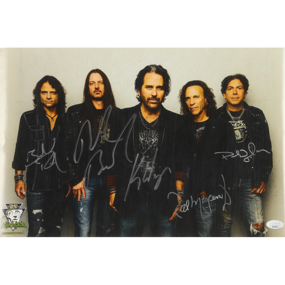"Winger" 11x17 Poster Signed By (5) With Kip Winger, Reb Beach, John ...