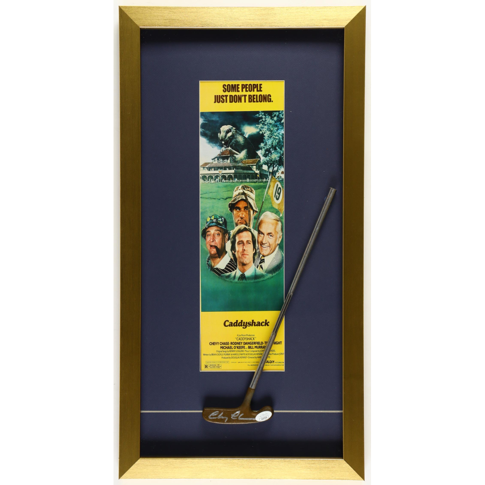 Chevy Chase Signed "Caddyshack" Custom Framed Putter Display With ...