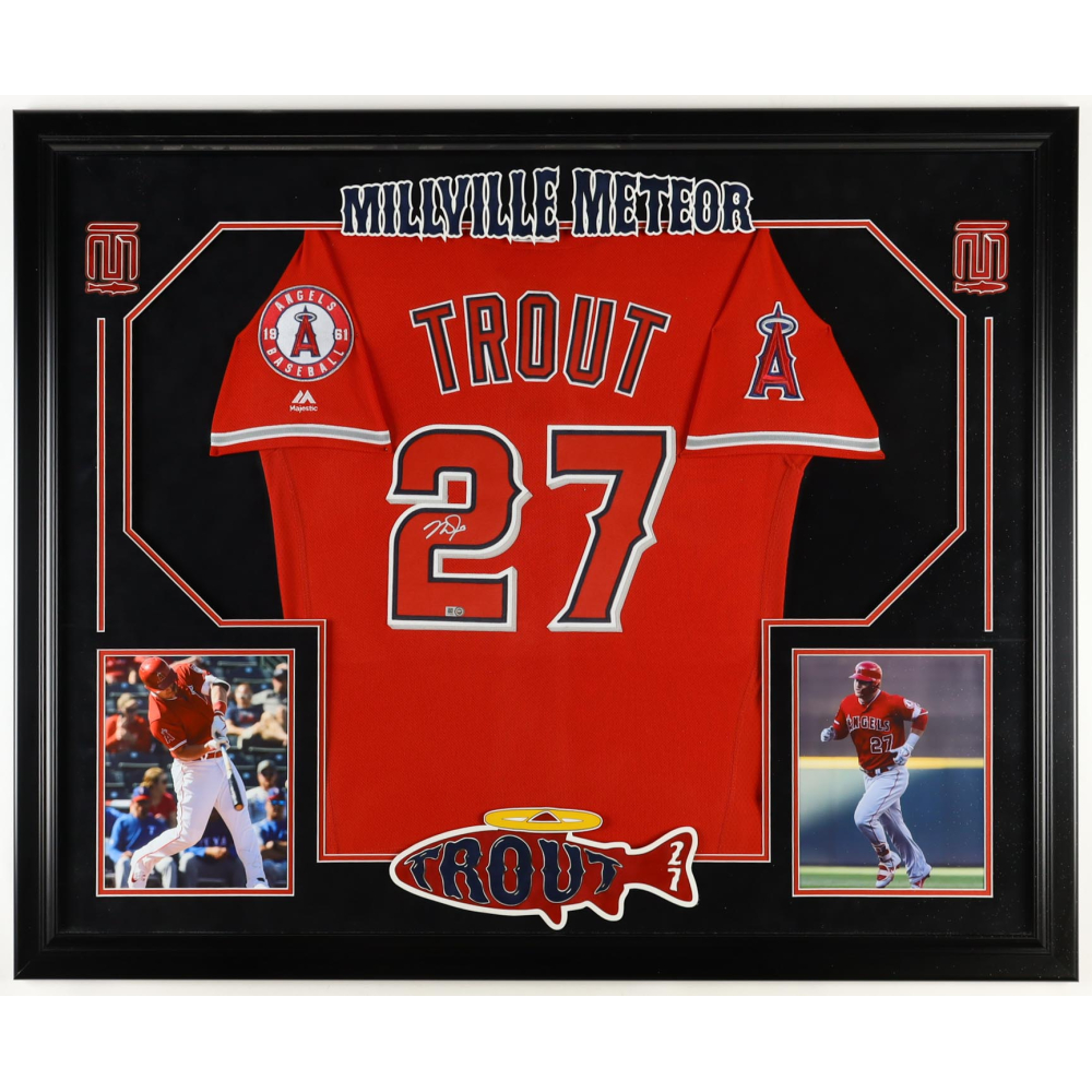Mike Trout Signed Custom Framed Jersey Display (MLB) | Pristine Auction