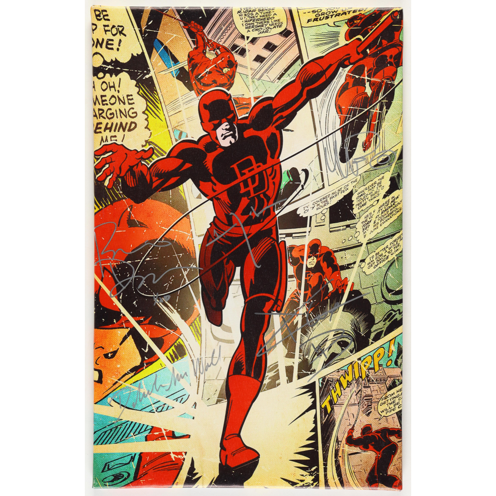 Daredevil 14.5x22.5 Canvas Print Signed by (5) with Charlie Cox ...