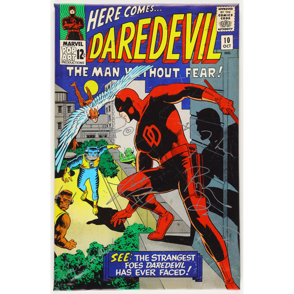 Daredevil 14.5x22.5 Canvas Print Signed by (5) with Charlie Cox ...