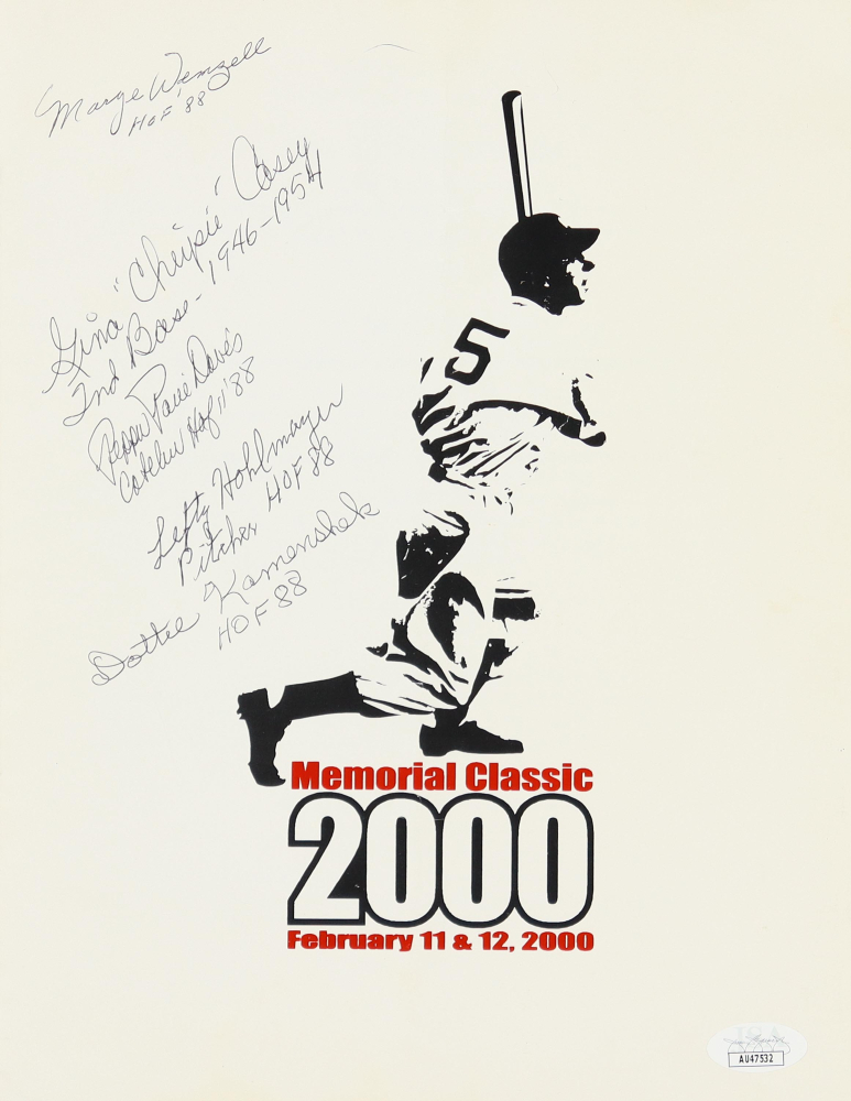 2000 Memorial Classic Program Signed by (5) with Dottie Kamenshek ...