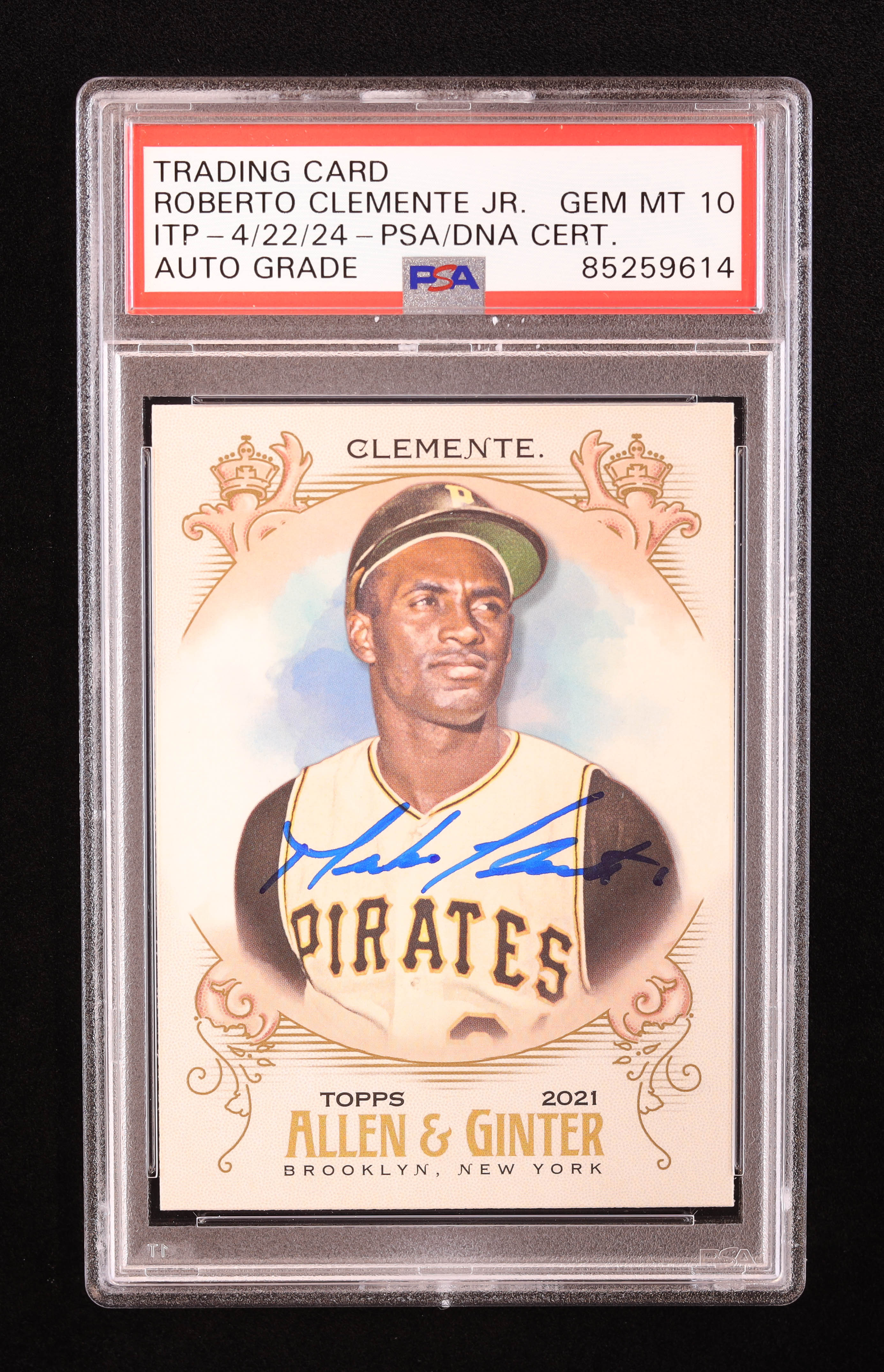 Roberto Clemente Jr. Signed 2021 Topps Allen and Ginter #11 (PSA ...