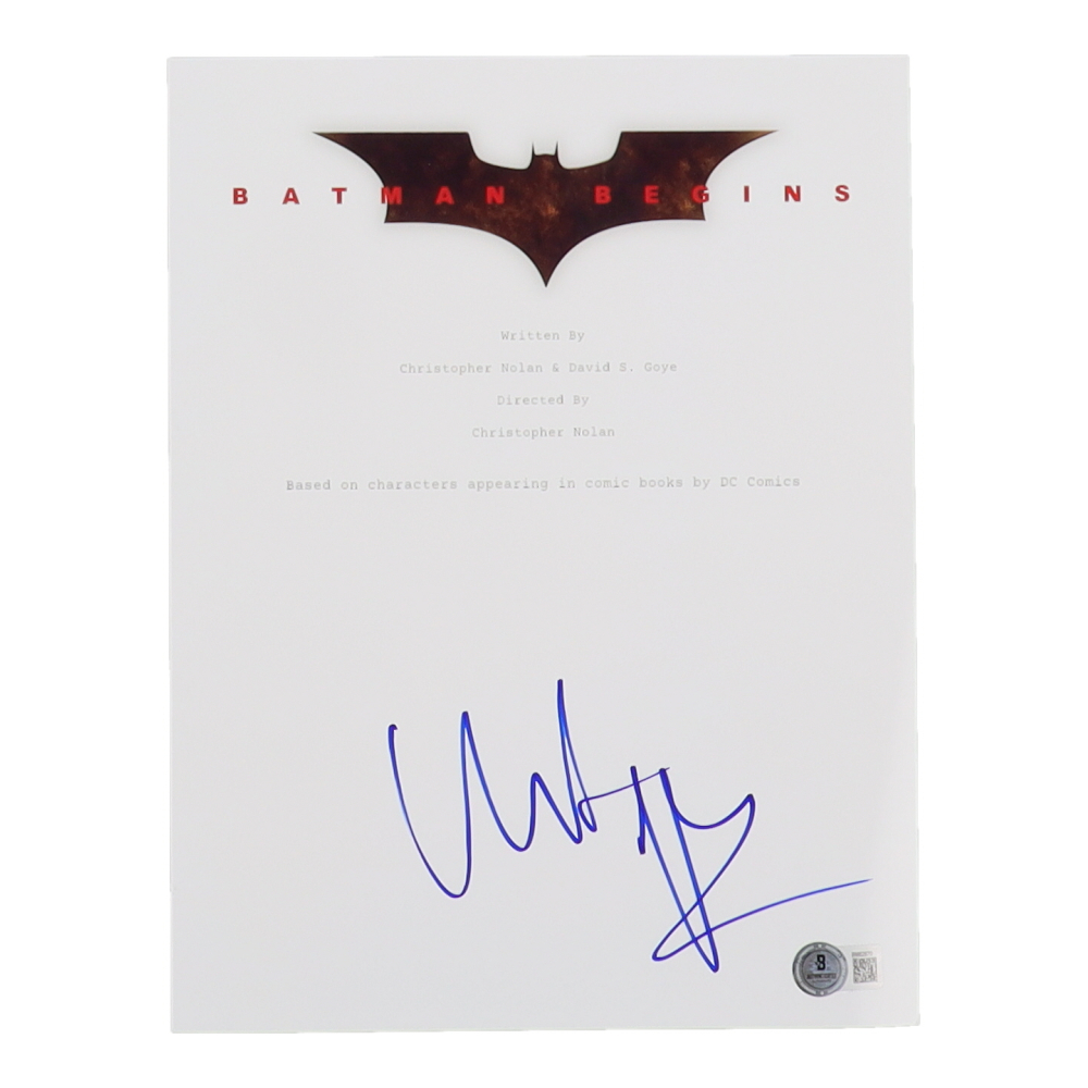 Christian Bale Signed "Batman Begins" 8x10 Script Cover Page (Beckett ...