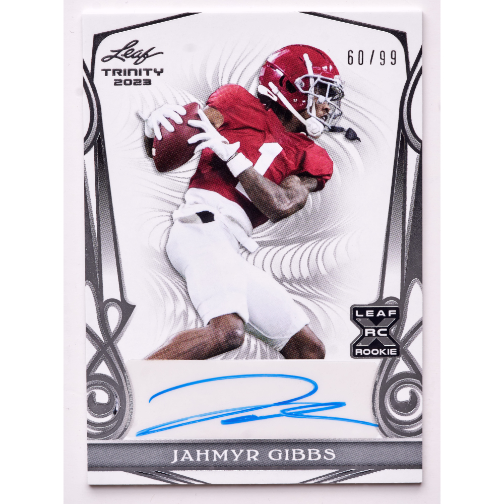 Jahmyr Gibbs 2023 Leaf Trinity Auto #BA-JG1 #60/99 RC | Pristine Auction