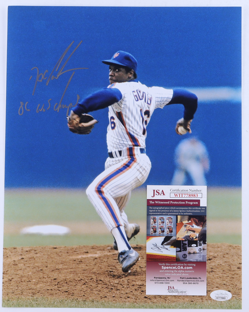 Doc Gooden Signed Mets 11x14 Photo Inscribed "86 WS Champs" (JSA ...