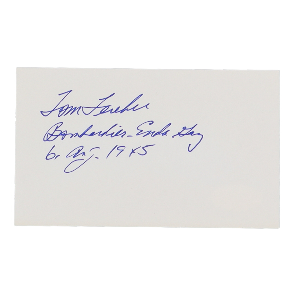 Thomas Ferebee Signed Cut Inscribed "Bombardier-Enola Gay 6. Aug. 1945 ...