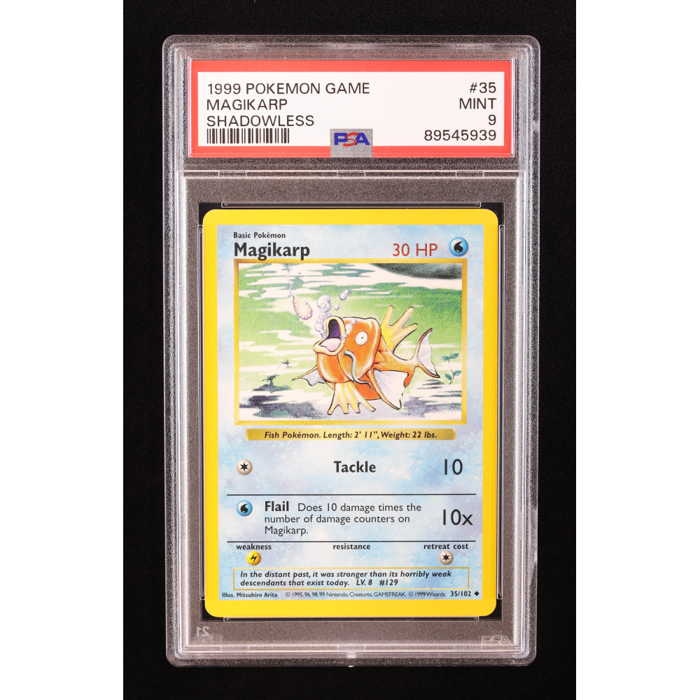 Magikarp 1999 Pokemon Base Shadowless #35 (PSA 9) | Pristine Auction