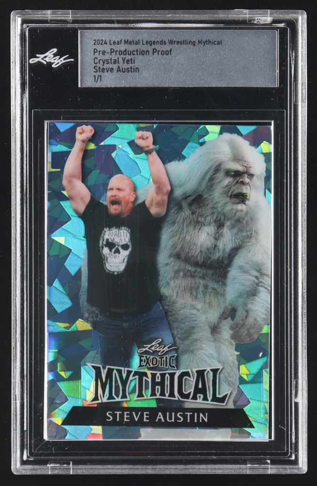 Steve Austin 2024 Leaf Metal Legends Wrestling Mythical Pre-Production ...