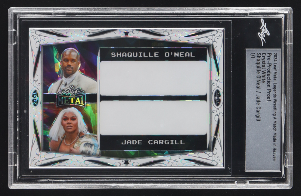Shaquille O'Neal / Jade Cargill 2024 Leaf Metal Legends Wrestling A Match Made In Heaven Pre ...