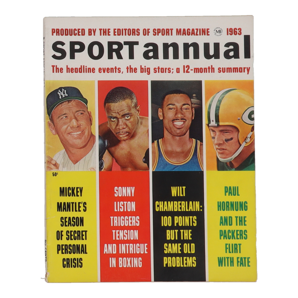 1963 Sports Annual Magazine | Mickey Mantle & Wilt Chamberlain Cover ...
