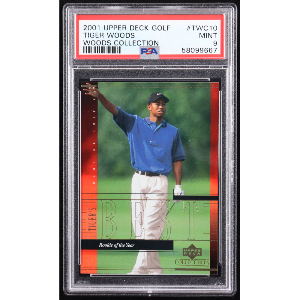 Tiger Woods 2001 Upper Deck Tiger Woods Collection #TWC10 PGA ROY RC ...