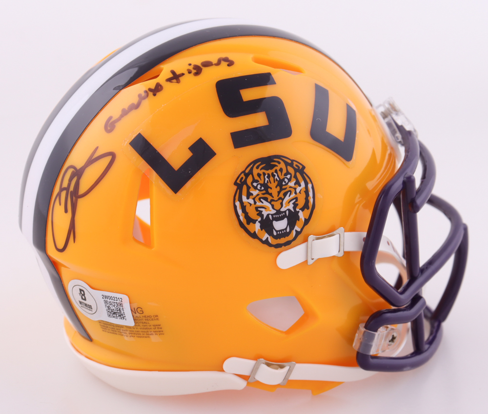 Odell Beckham Jr. Signed LSU Tigers Speed Mini Helmet Inscribed "Geaux ...