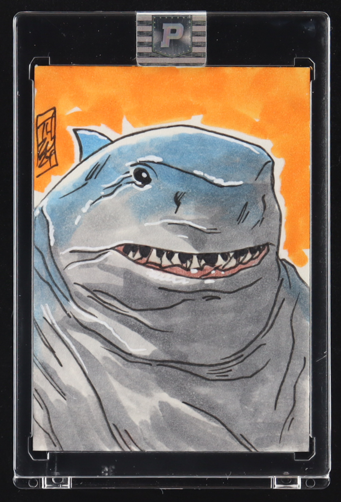 King Shark | DC | Original Art Sketch Card by Tom Hodges (1/1 Original ...
