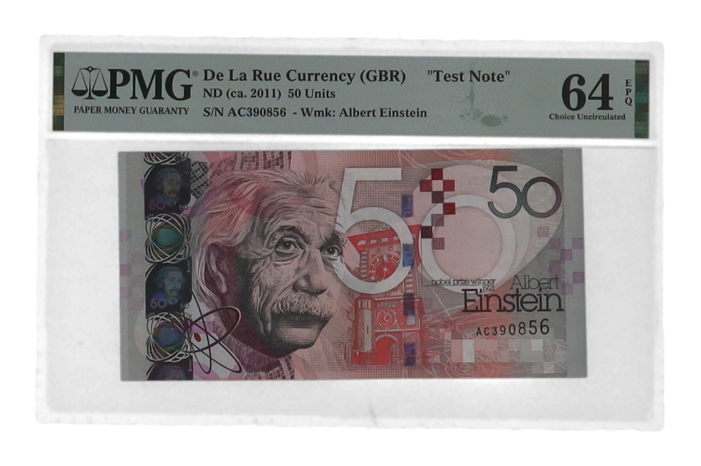 ND (ca. 2011) Great Britian De La Rue Currency "Test Note" - 50 Units ...