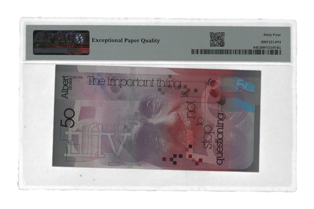 ND (ca. 2011) Great Britian De La Rue Currency "Test Note" - 50 Units ...
