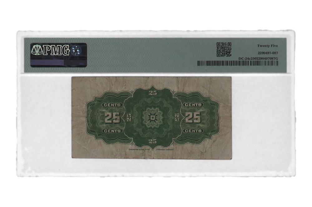 1923 Dominion of Canada .25¢ Currency Note / DC-24c Signed: S.P ...
