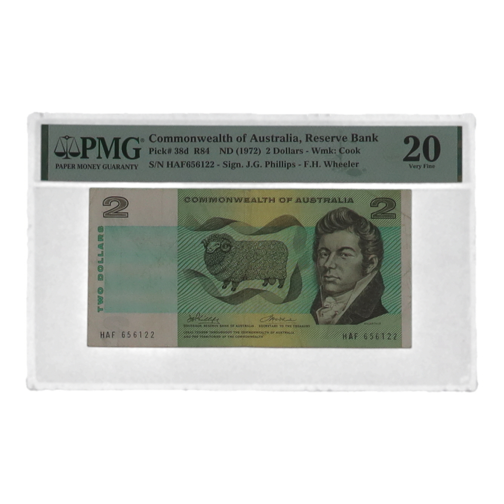 1972 Commonwealth of Australia, Reserve Bank - $2 Currency Note - Wmk ...