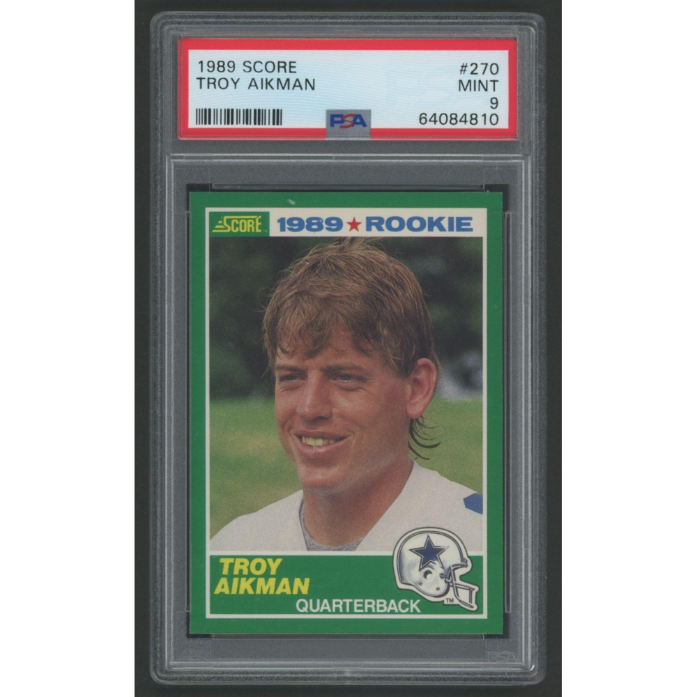 Troy Aikman 1989 Score #270 RC (PSA 9) | Pristine Auction