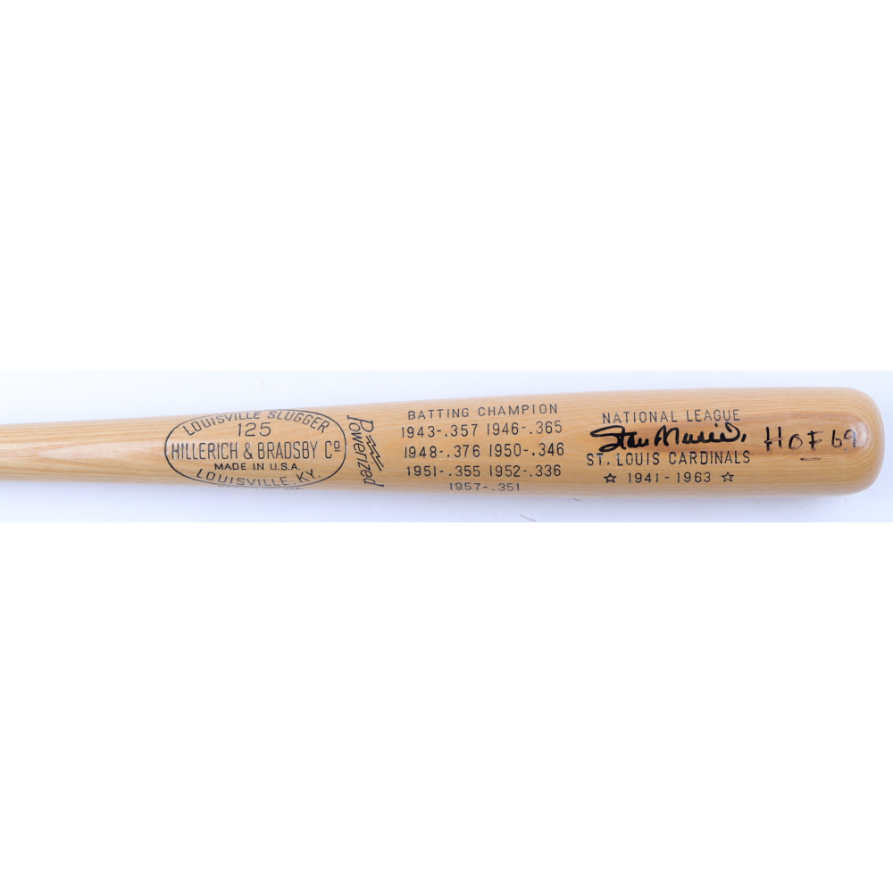 Stan Musial Signed LE Louisville Slugger 1969 Hall Of Fame Baseball Bat ...